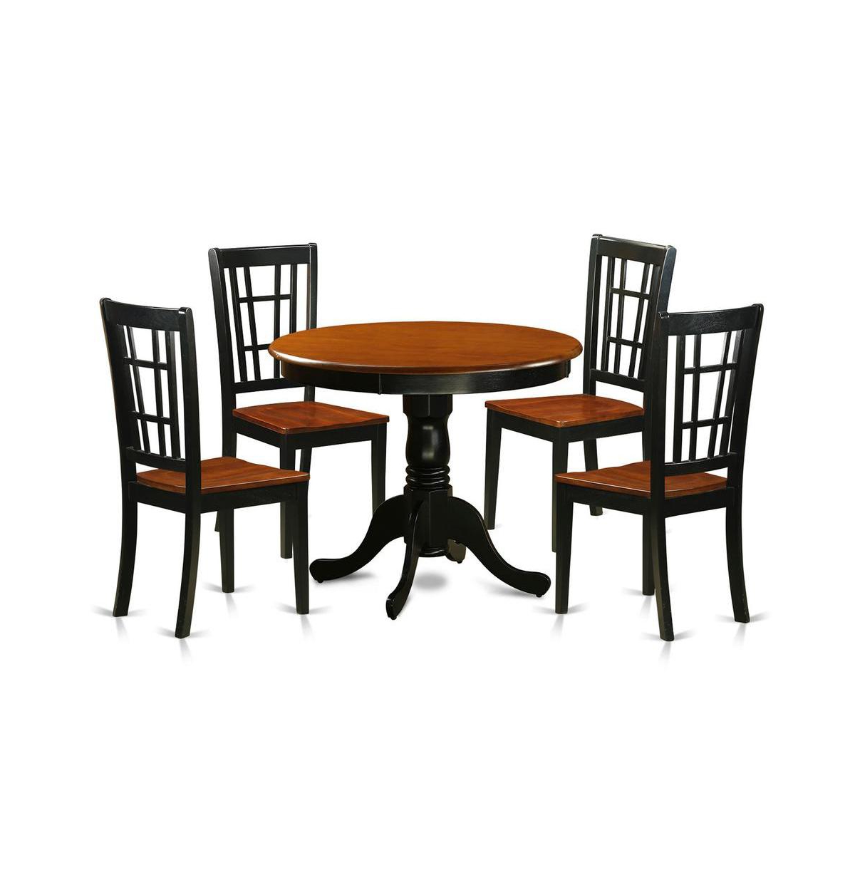 Click here for East West Furniture 5 Pc Dining Table with 4 Wood... prices