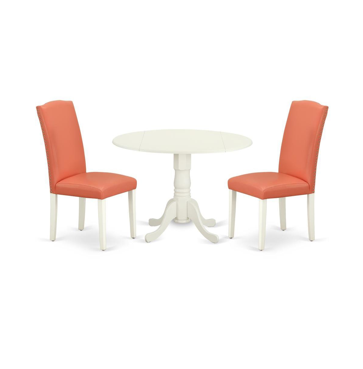 Click here for East West Furniture Dining Room Set Linen White -... prices