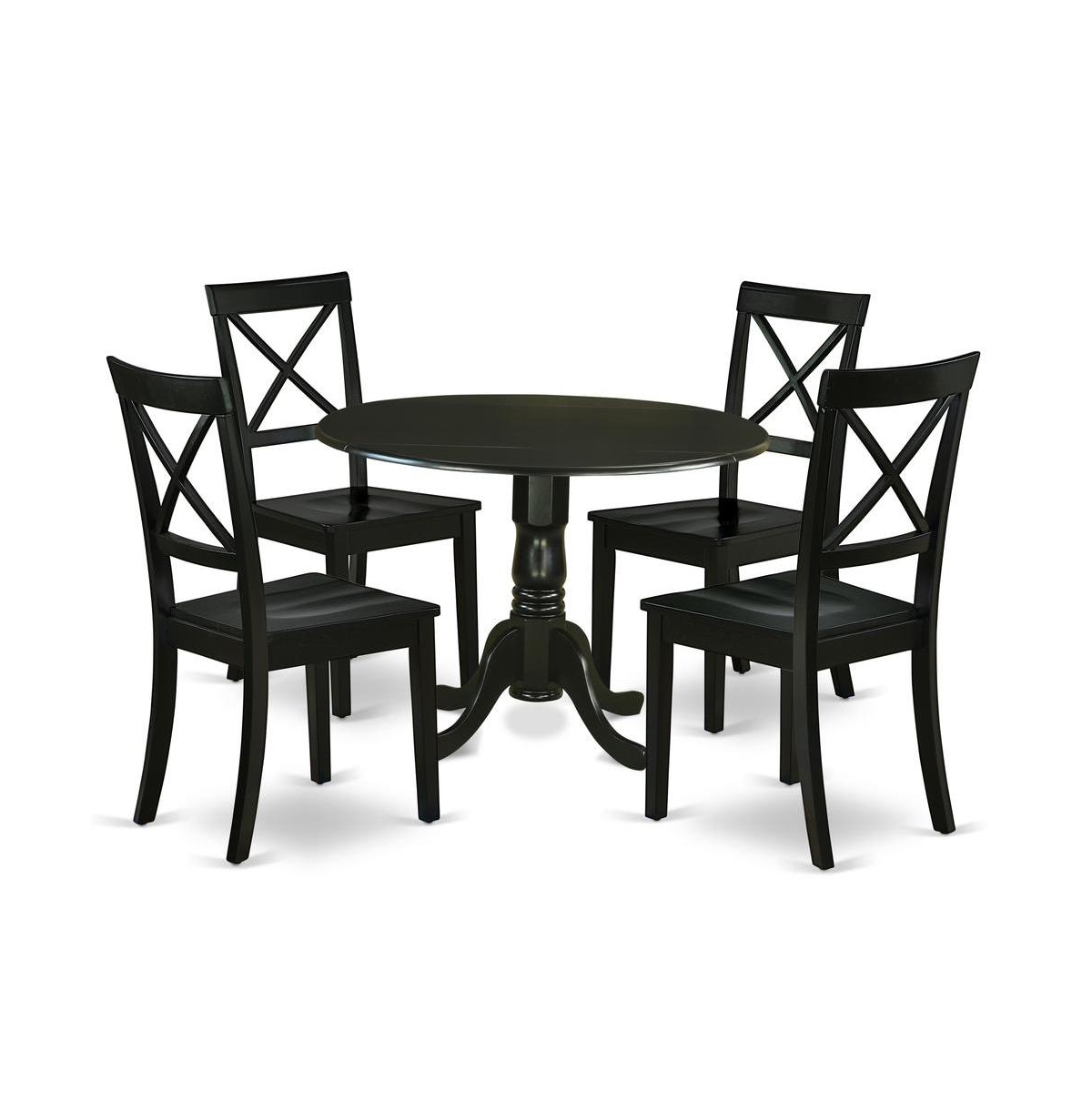 Click here for East West Furniture Dining Room Set Black - Black prices