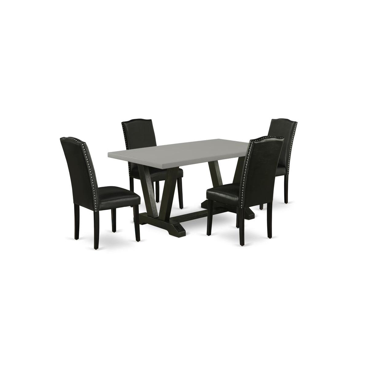 Click here for East West Furniture 5-Pc Modern Dining Set - 4 Par... prices