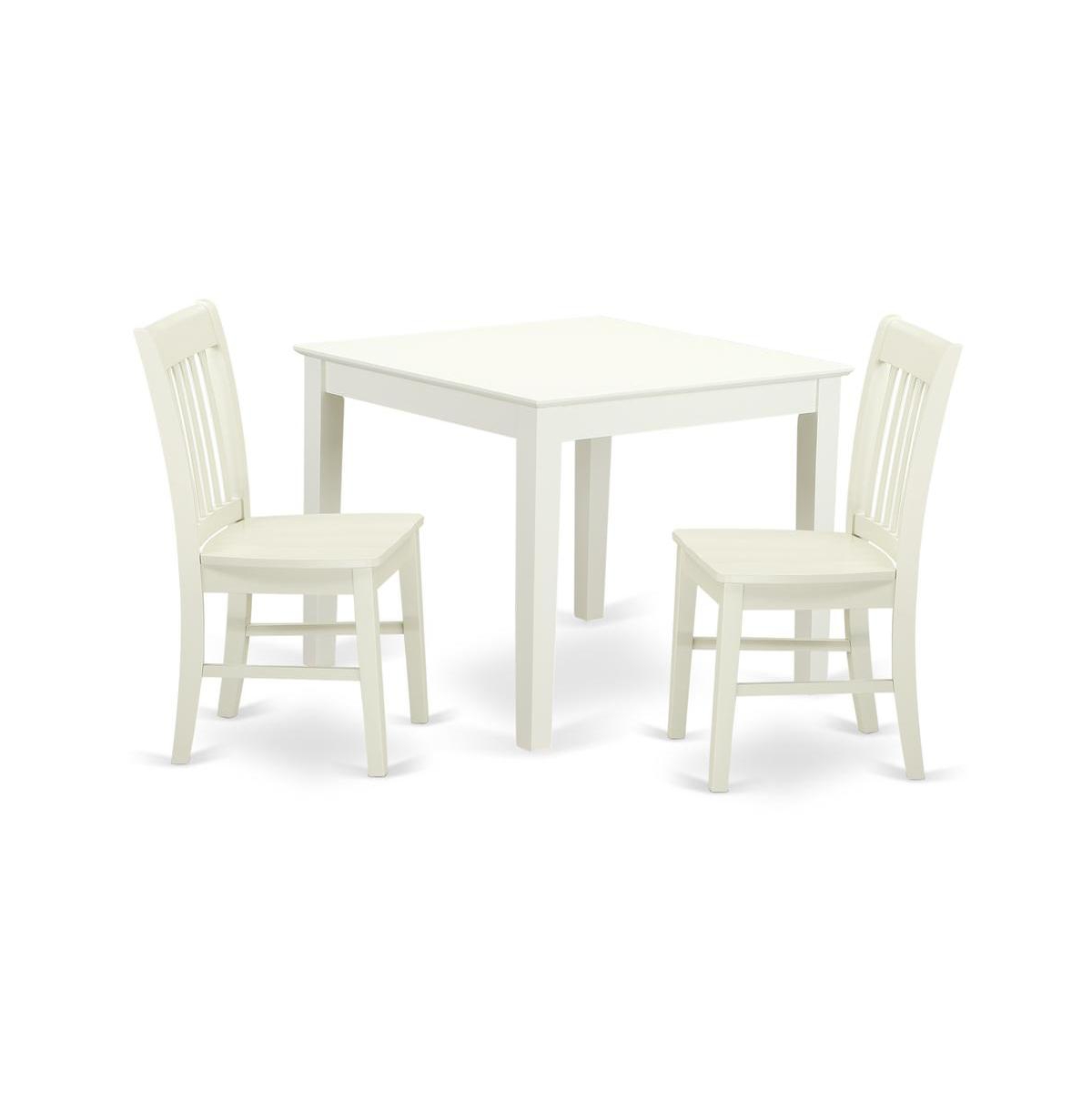 Click here for East West Furniture Dining Room Set Linen White -... prices