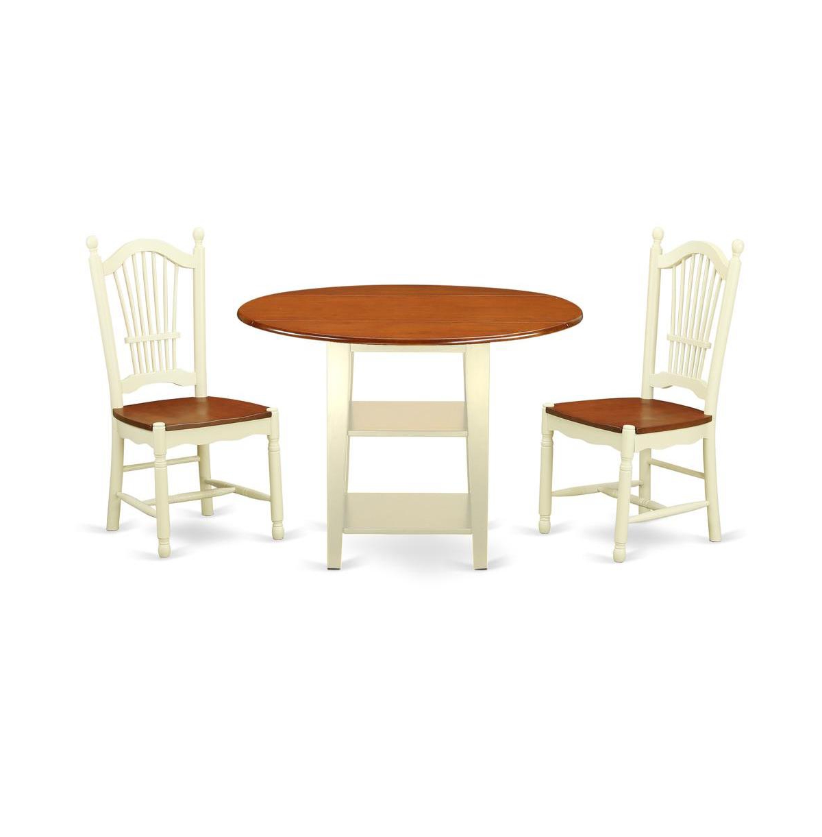 Click here for East West Furniture Dining Room Set Buttermilk & C... prices