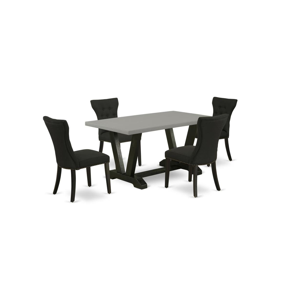 Click here for East West Furniture 5-Pc Modern Dining Set - 4 Din... prices
