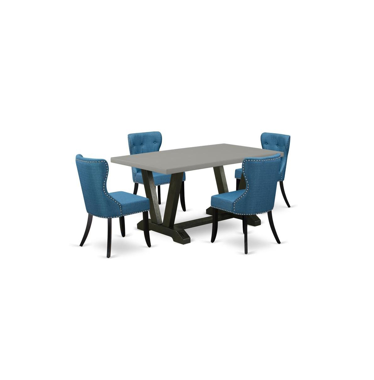 Click here for East West Furniture 5-Piece Dining Table Set- 4 Up... prices