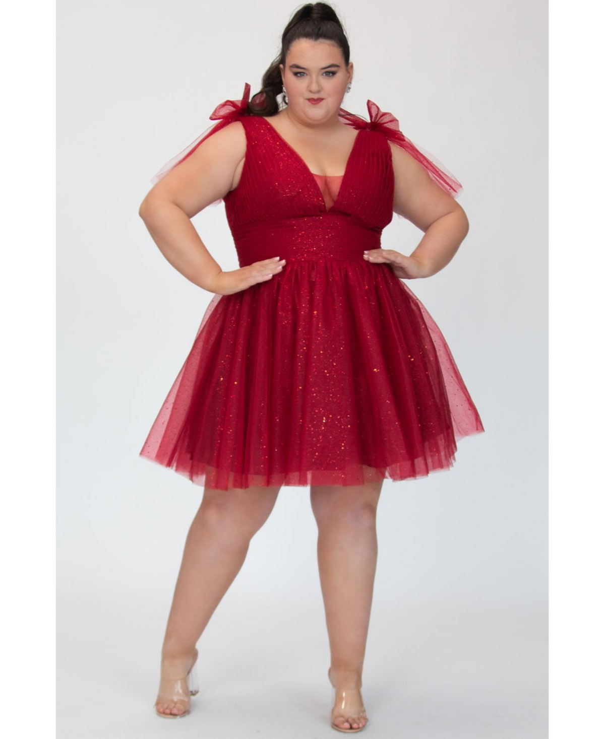 Click here for Sydneys Closet Sparkle Tulle Navy Blue Cocktail Pa... prices