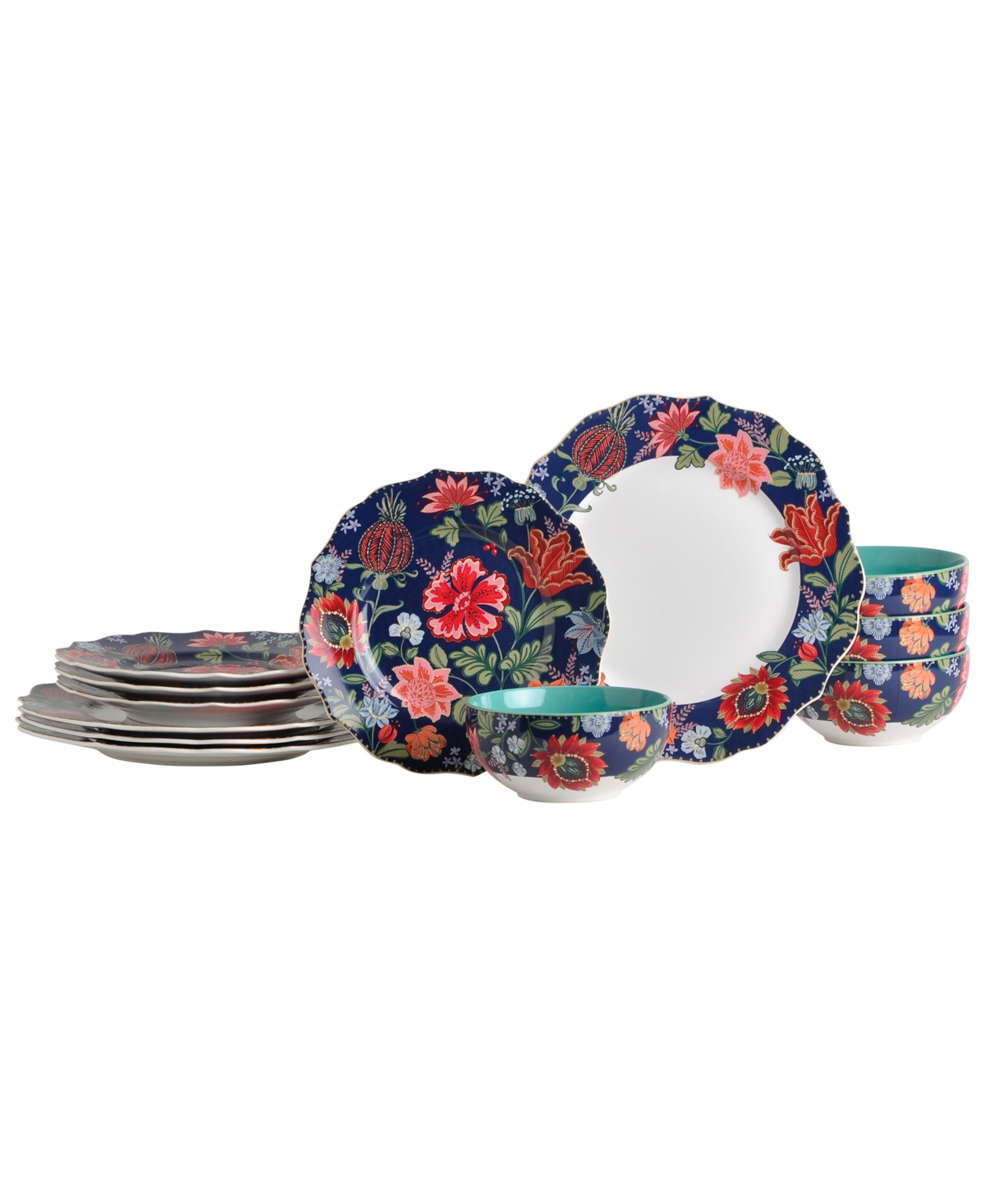 Click here for 222 Fifth Chintz 12-Pc. Dinnerware Set  Service fo... prices