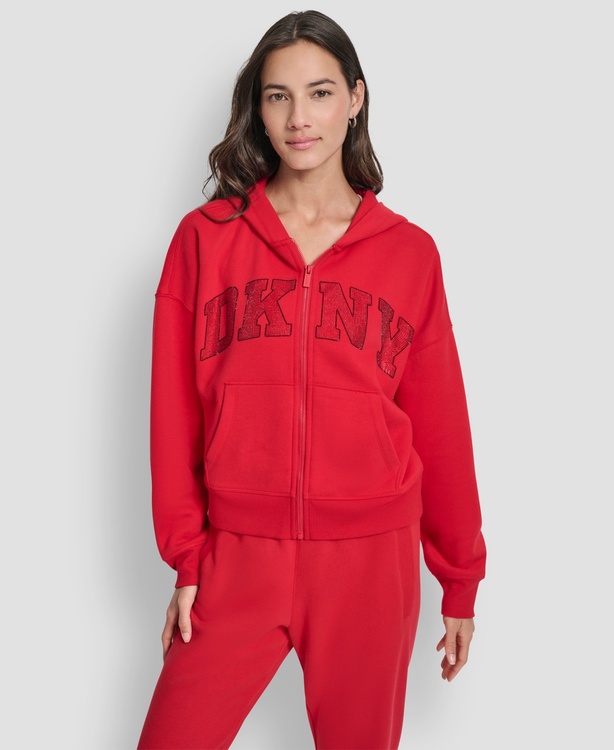 Click here for Dkny Womens Exploded Rhinestone Varsity Logo Full-... prices