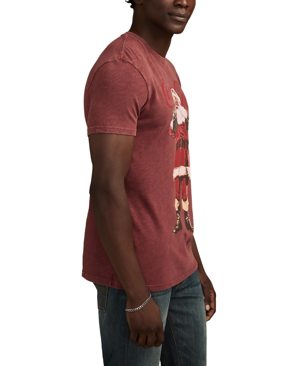 Click here for Lucky Brand Mens Coke Santa Print Crewneck T-Shirt... prices