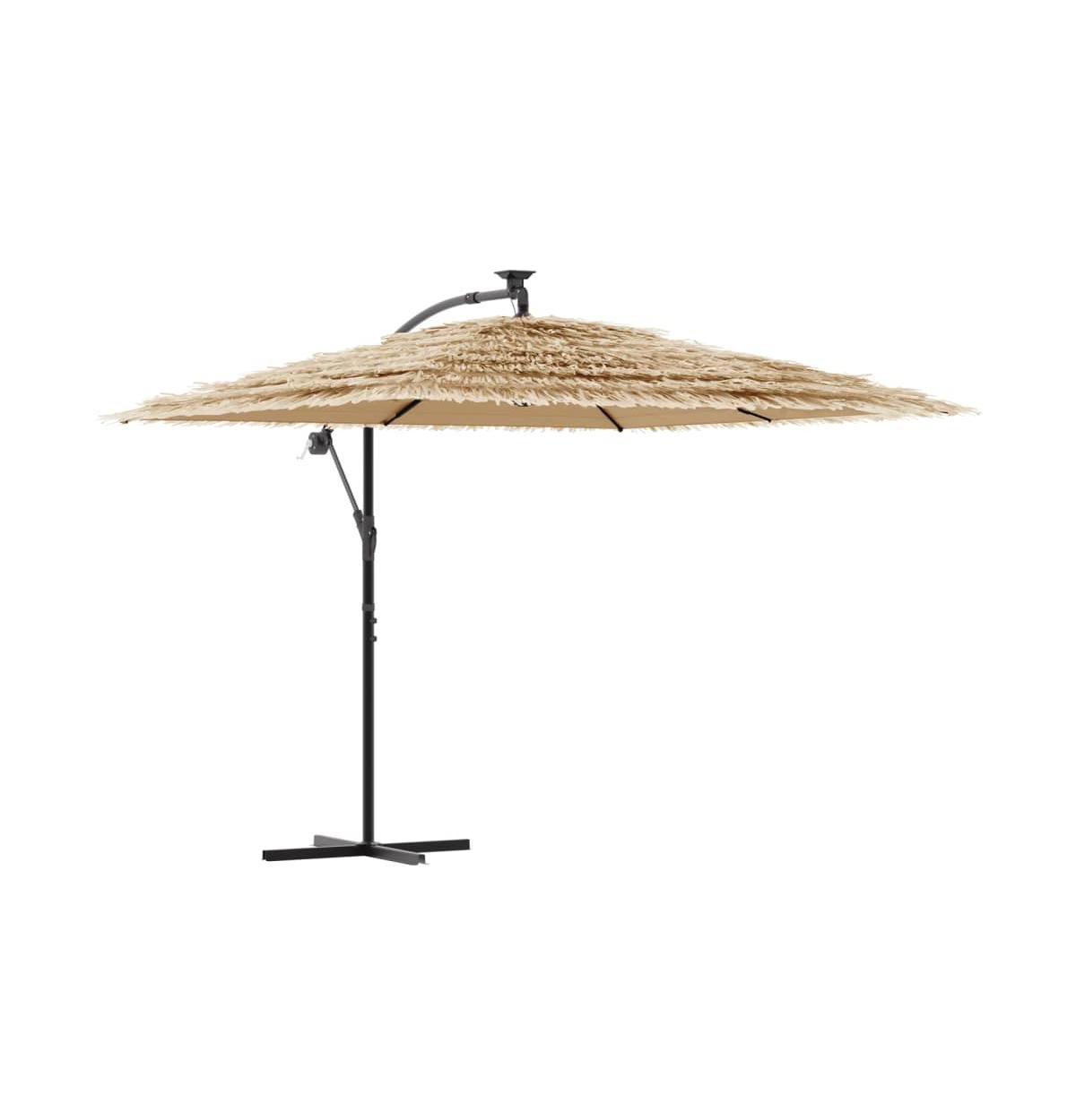 Click here for vidaXL Garden Parasol Brown Polyester Large Collap... prices