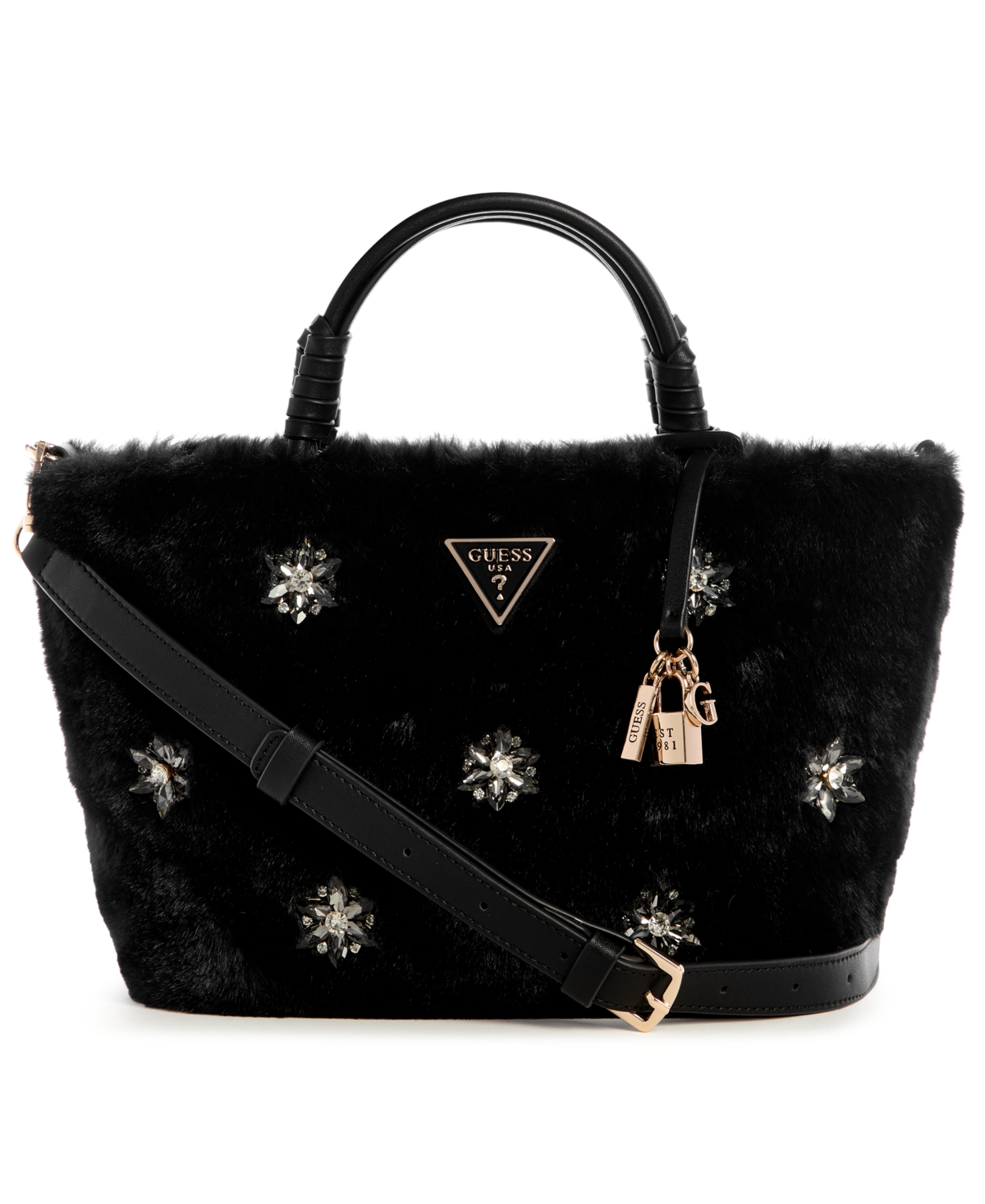 Click here for Guess Womens haida Small Crossbody Tote Bag - Blac... prices