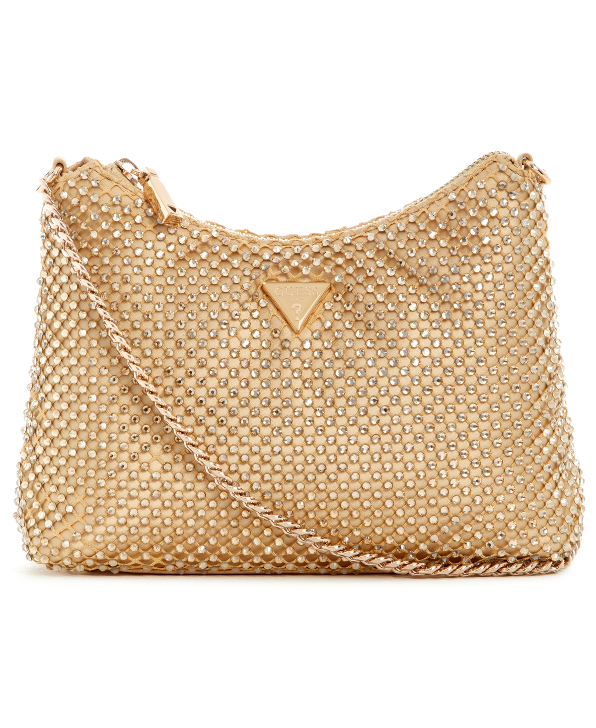 Click here for Guess Zalina Top Zip Shoulder Bag - Dark Yellow prices
