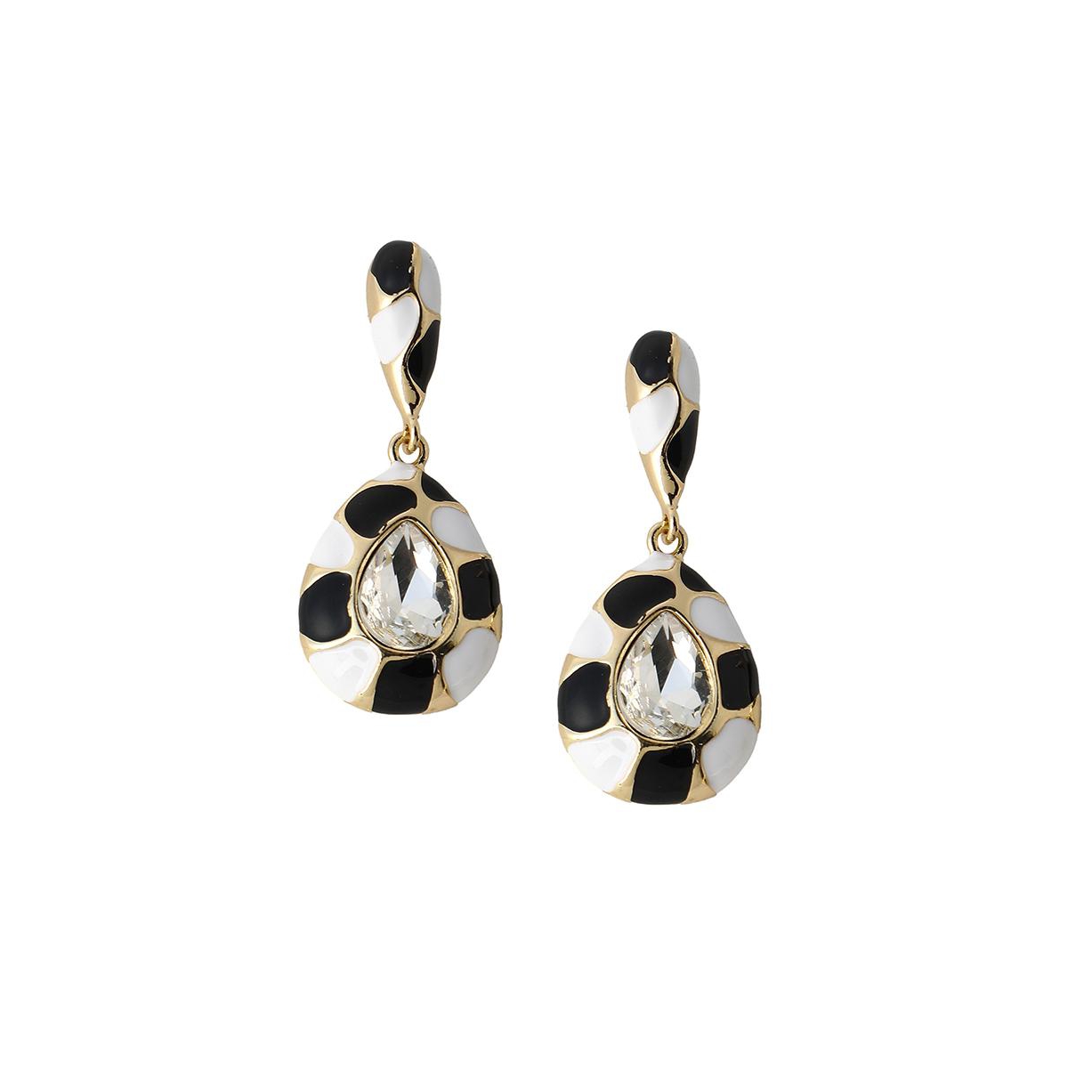Click here for Sohi Womens The Cleo Drop Earrings - Black prices