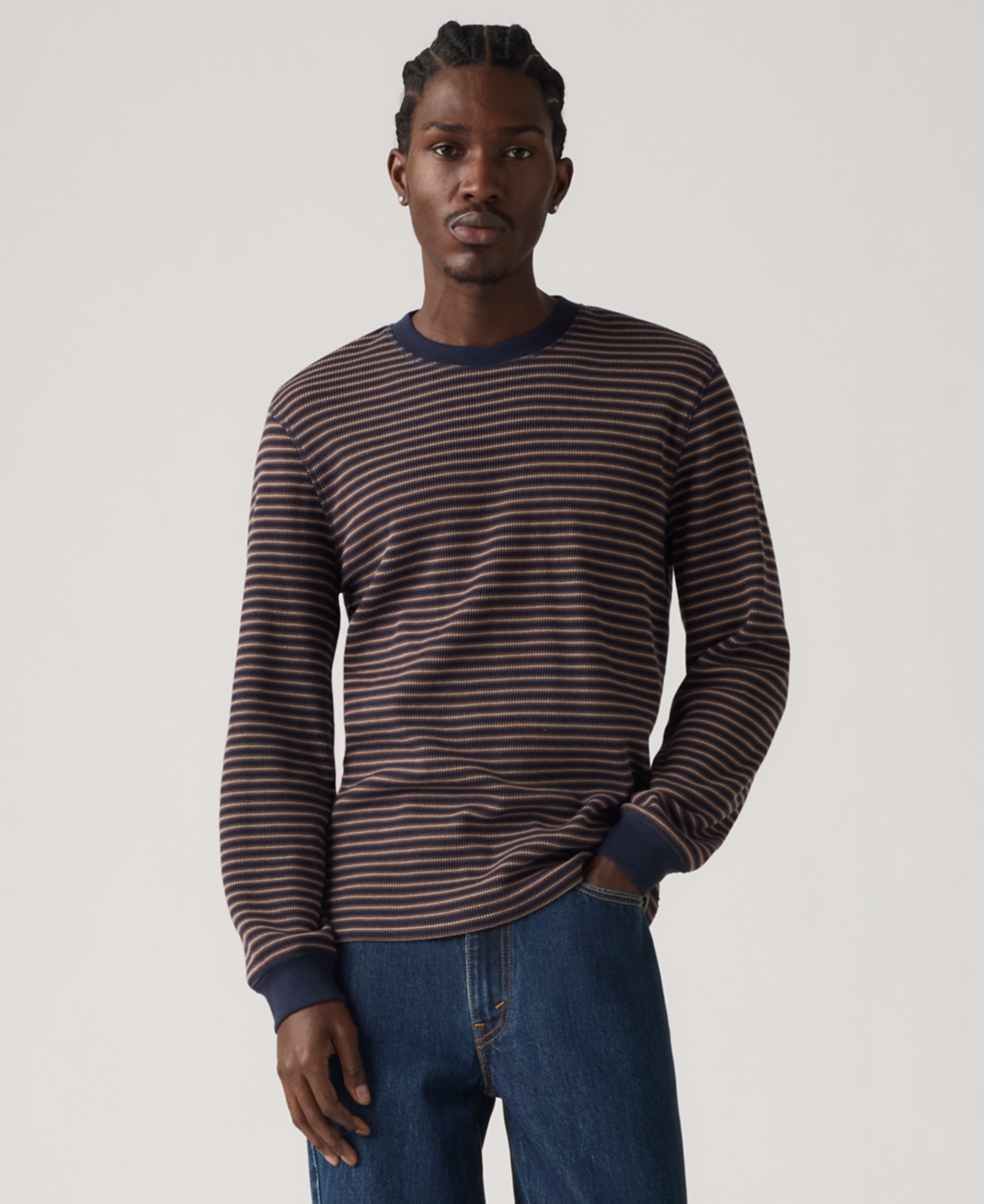 Click here for Levis Mens Waffle Knit Thermal Long Sleeve T-Shirt... prices