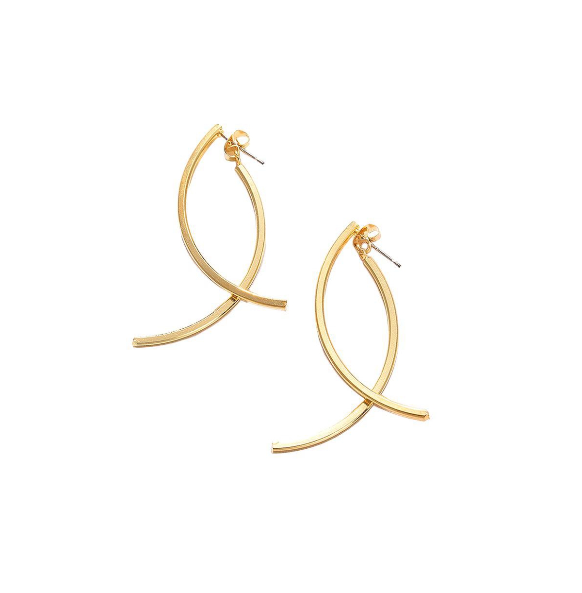Click here for Sohi Womens Lined Drop Earrings - Gold prices