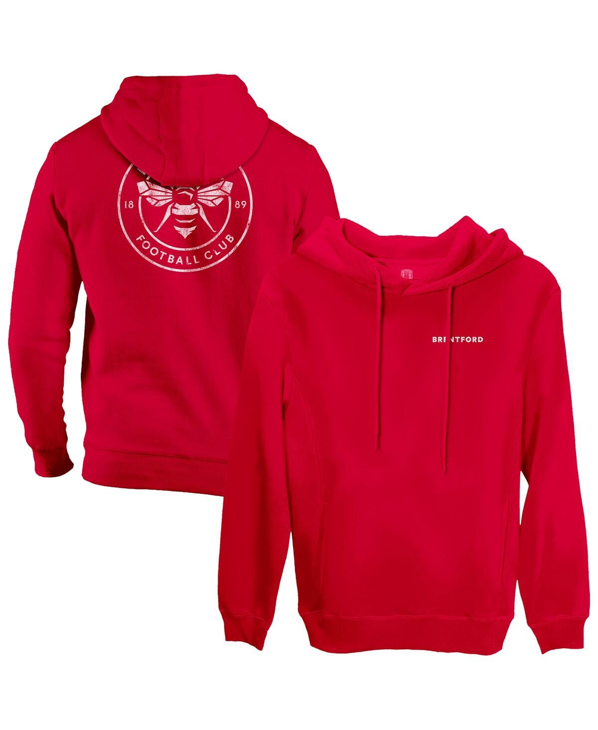 Click here for 1863FC Mens Red Brentford Fc Wordmark Fleece Pullo... prices