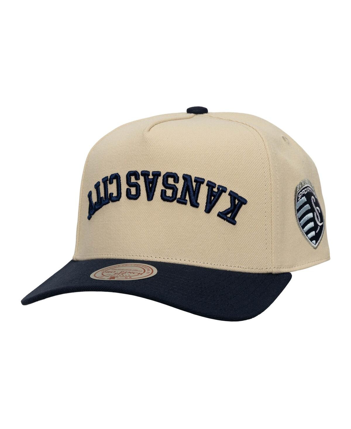 Click here for Mitchell & Ness Mens Cream/Navy Sporting Kansas Ci... prices