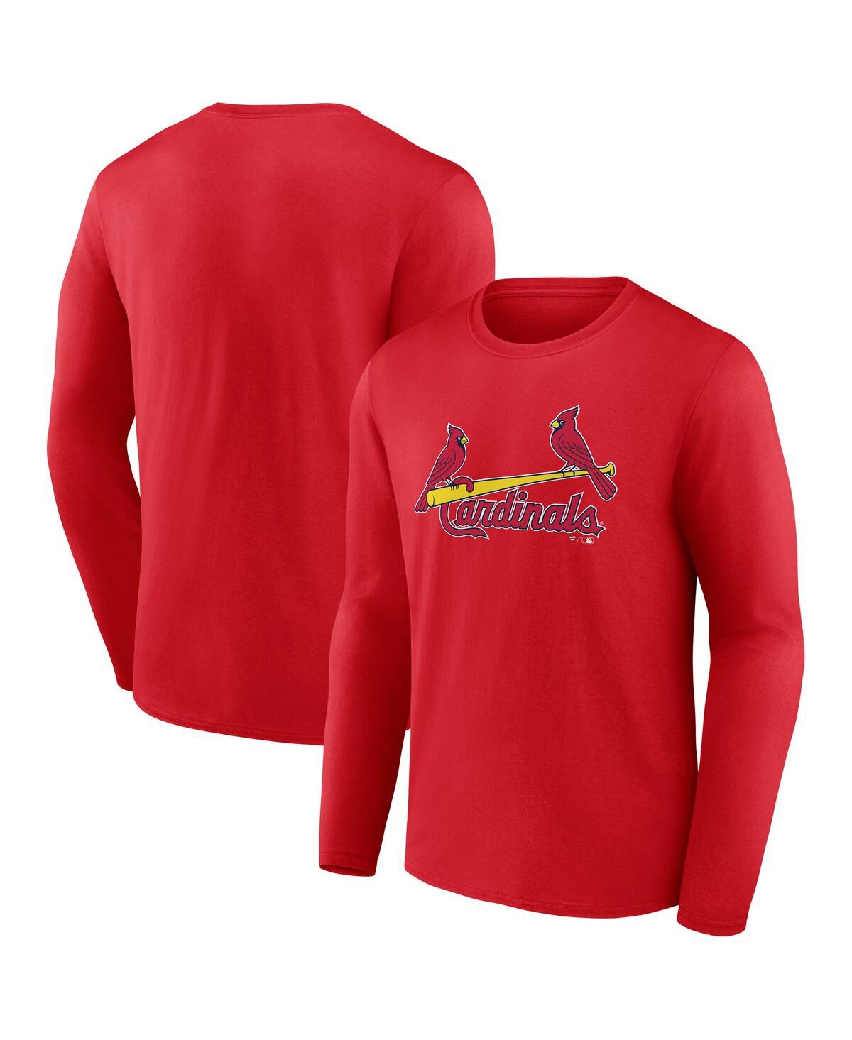 Click here for Fanatics Mens Red St. Louis Cardinals Wordmark Lon... prices