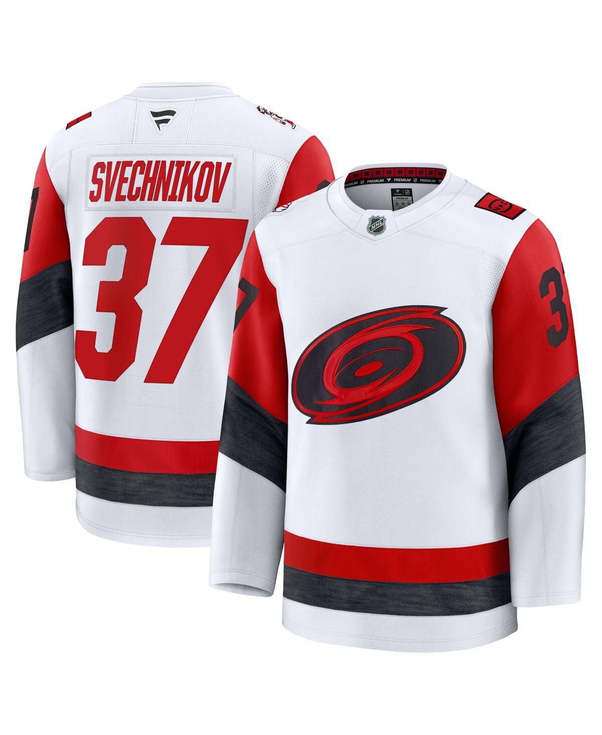 Click here for Fanatics Mens Andrei Svechnikov White Carolina Hur... prices