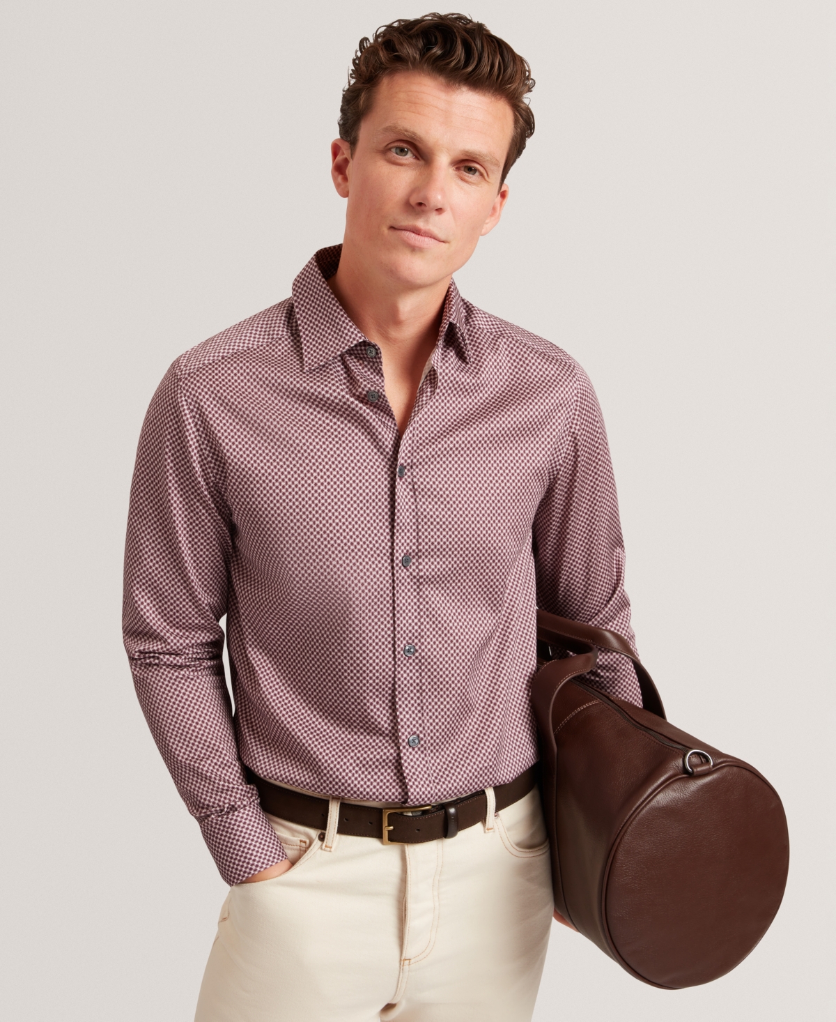 Click here for Ted Baker Mens Jozef Slim Mini Geometric Print Lon... prices
