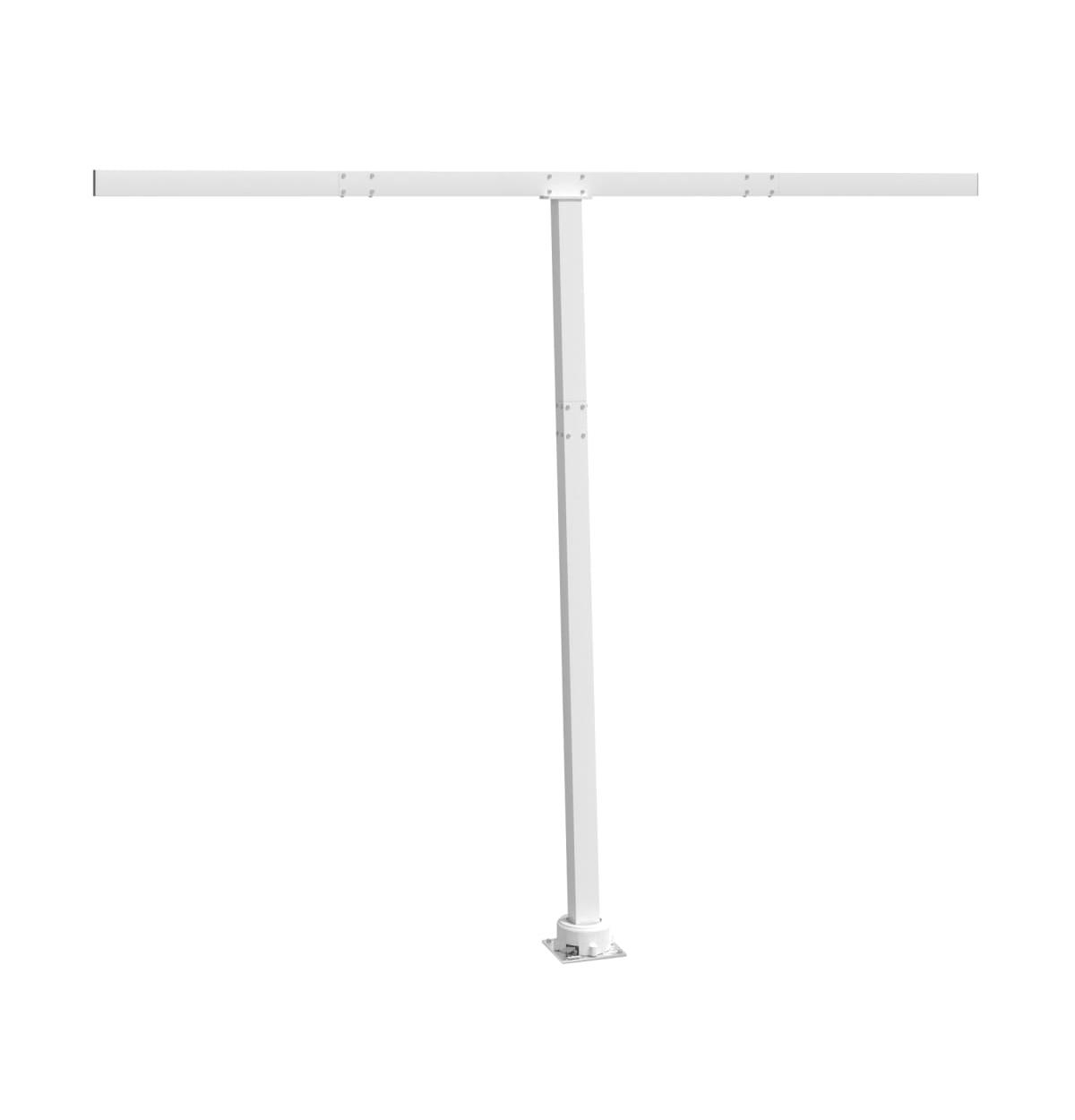Click here for vidaXL Awning Post Set White Iron 118.1x96.5 in Ro... prices