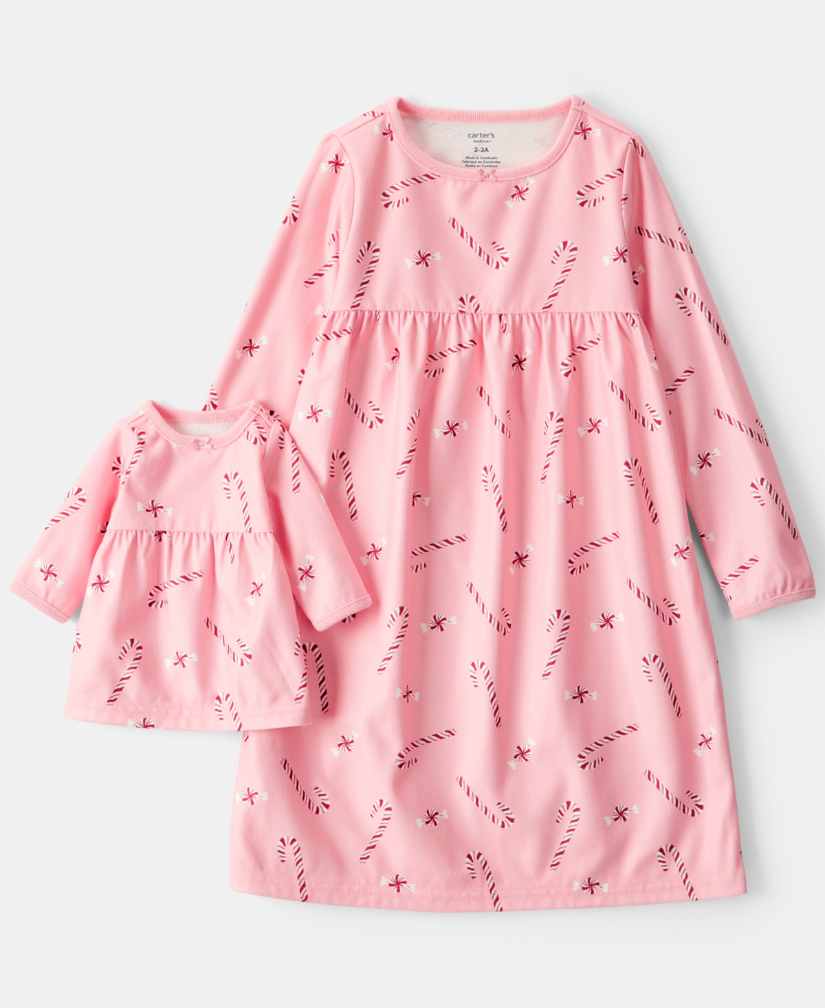 Click here for Carters Girls 2T-14 2-Piece Candy Cane Print Long-... prices
