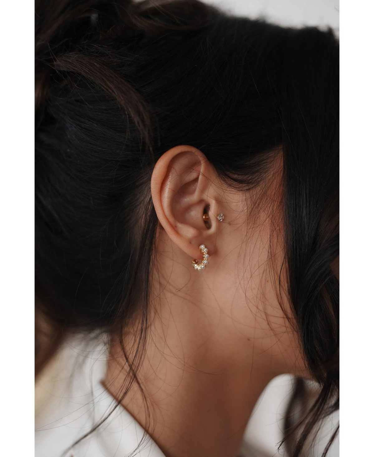 Click here for Untamed Petals Jessica Pearl Mini Hoops prices