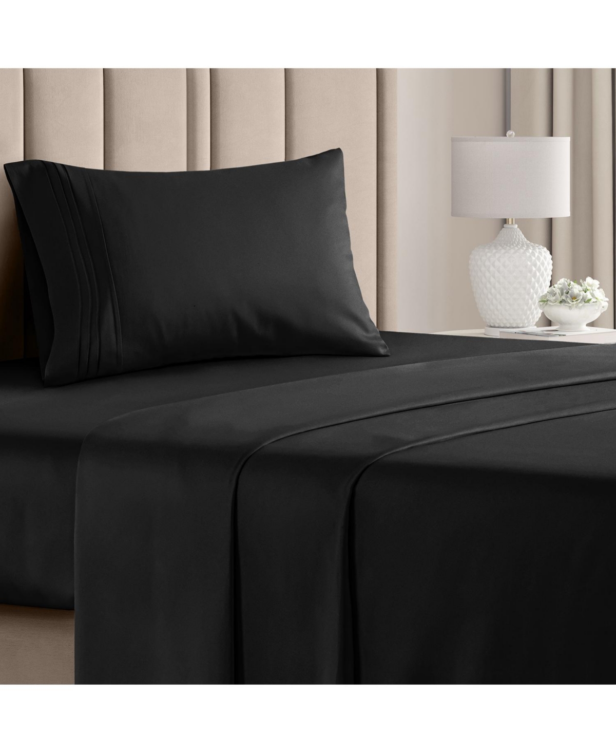 Click here for 3 Piece Microfiber Sheet Set - Twin - Black prices