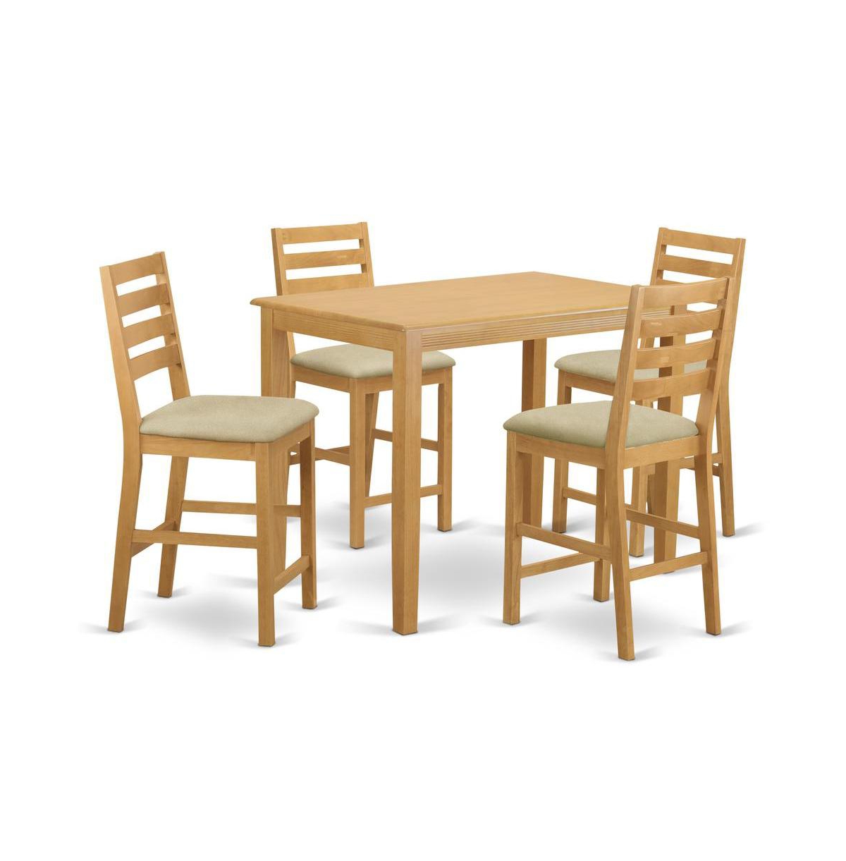 Click here for East West Furniture YACF5-oak-c 5 Pc counter heigh... prices