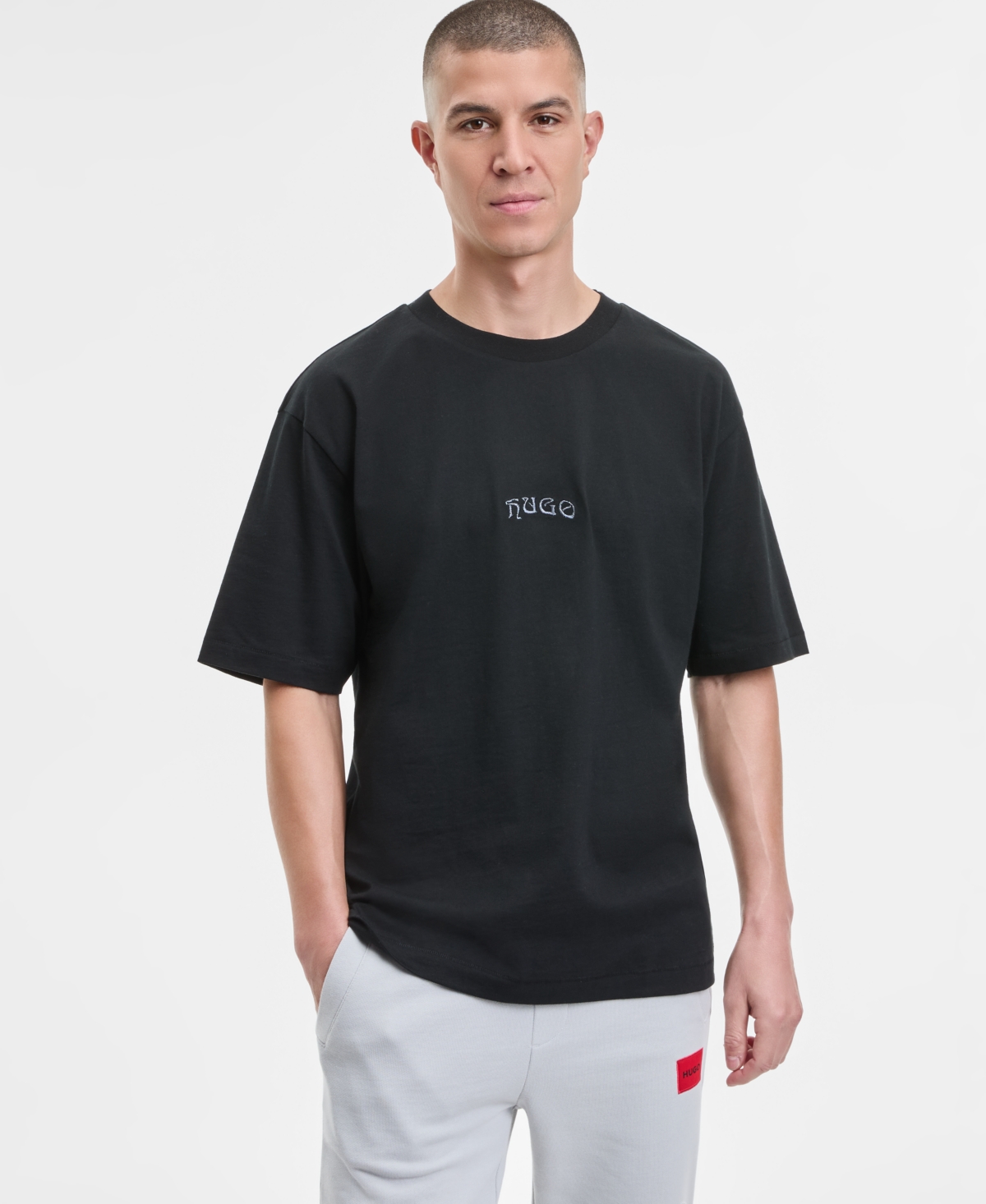 Click here for Hugo Boss Mens Dadsu Oversized Short-Sleeve Logo G... prices