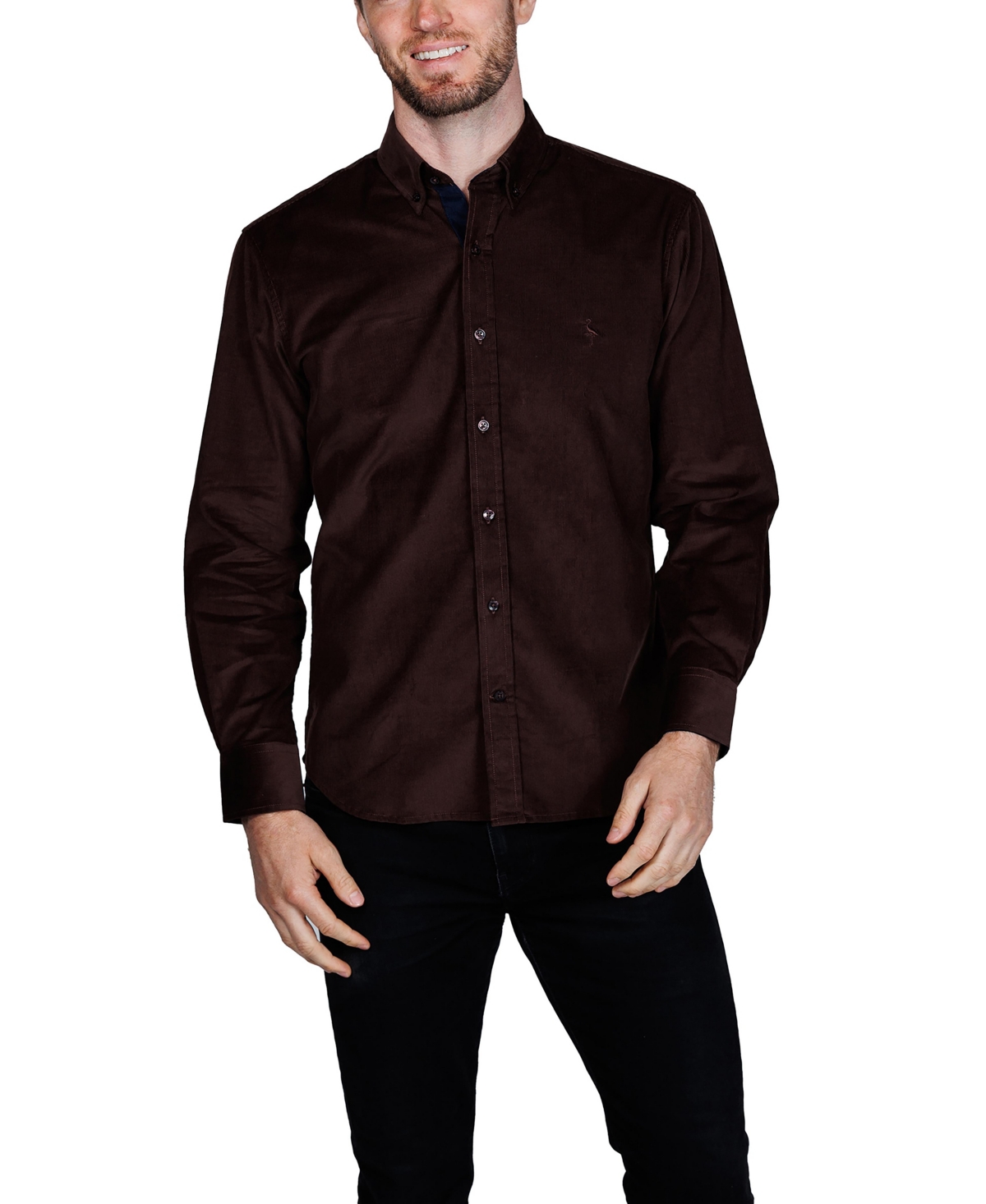 Click here for Tailorbyrd Mens Corduroy Sport Shirt - Brown prices