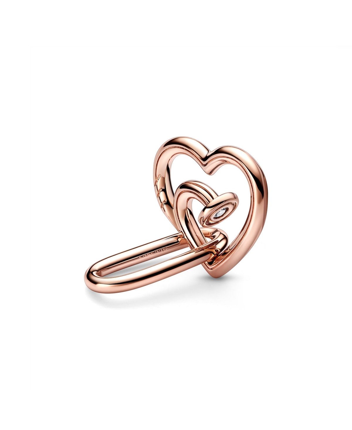 Click here for Pandora Rose Gold Plated Heart Link Clip Charms -... prices