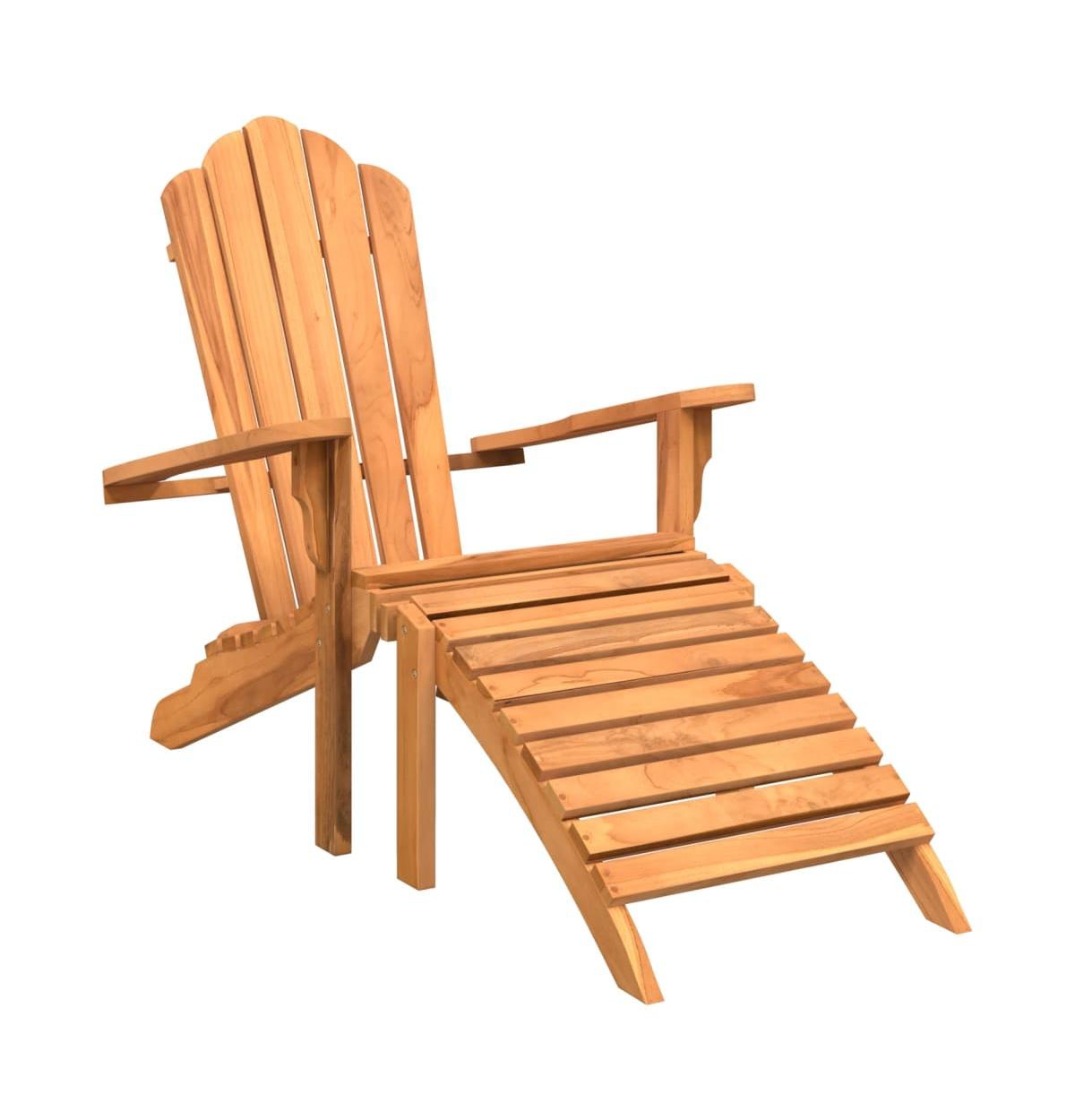 Click here for vidaXL Garden Adirondack Chair With Footrest Teak... prices