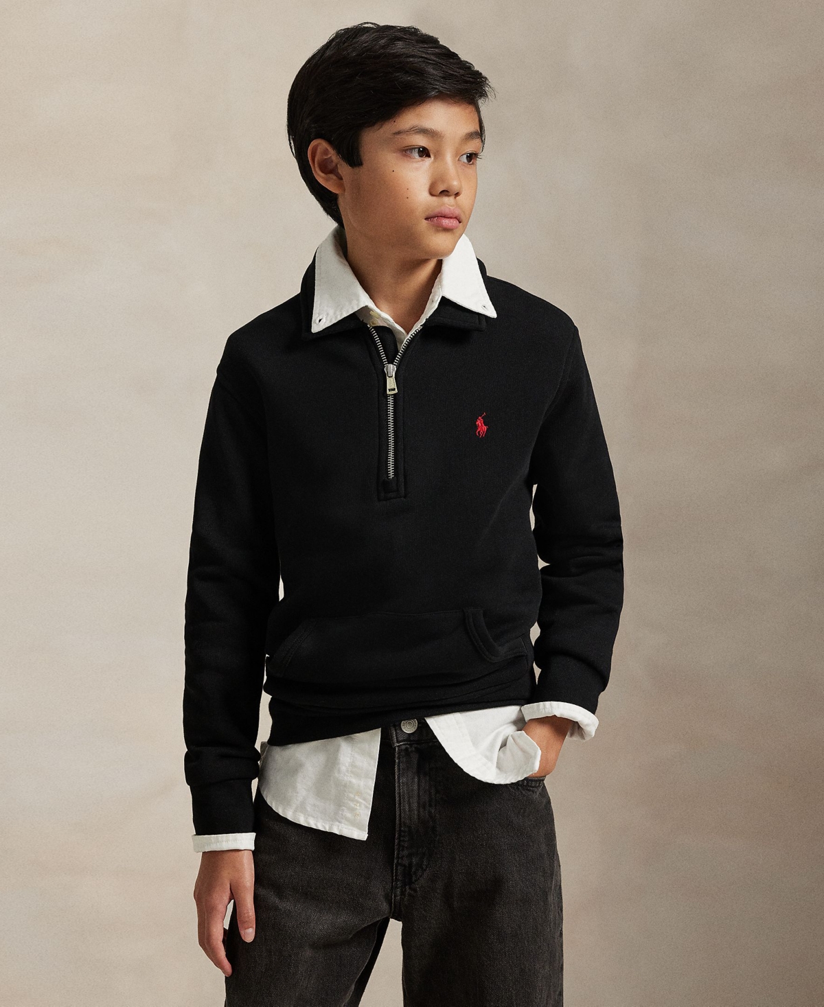 Click here for Polo Ralph Lauren Big Boys Fleece Quarter-Zip Pull... prices