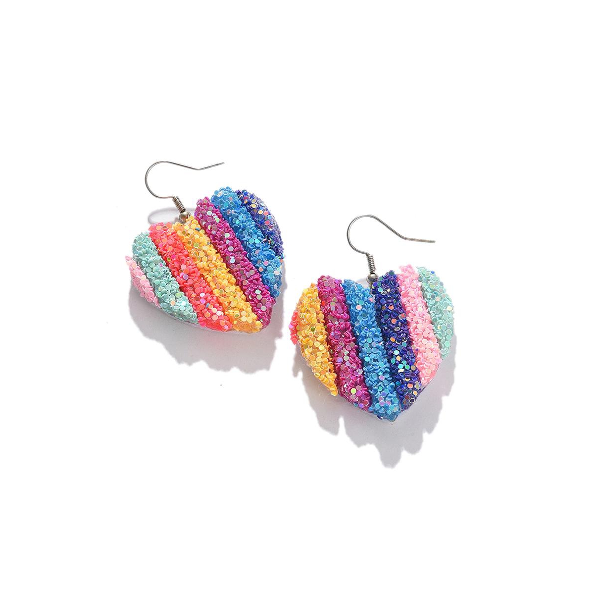 Click here for Sohi Womens Heart Drop Earrings - Silver prices