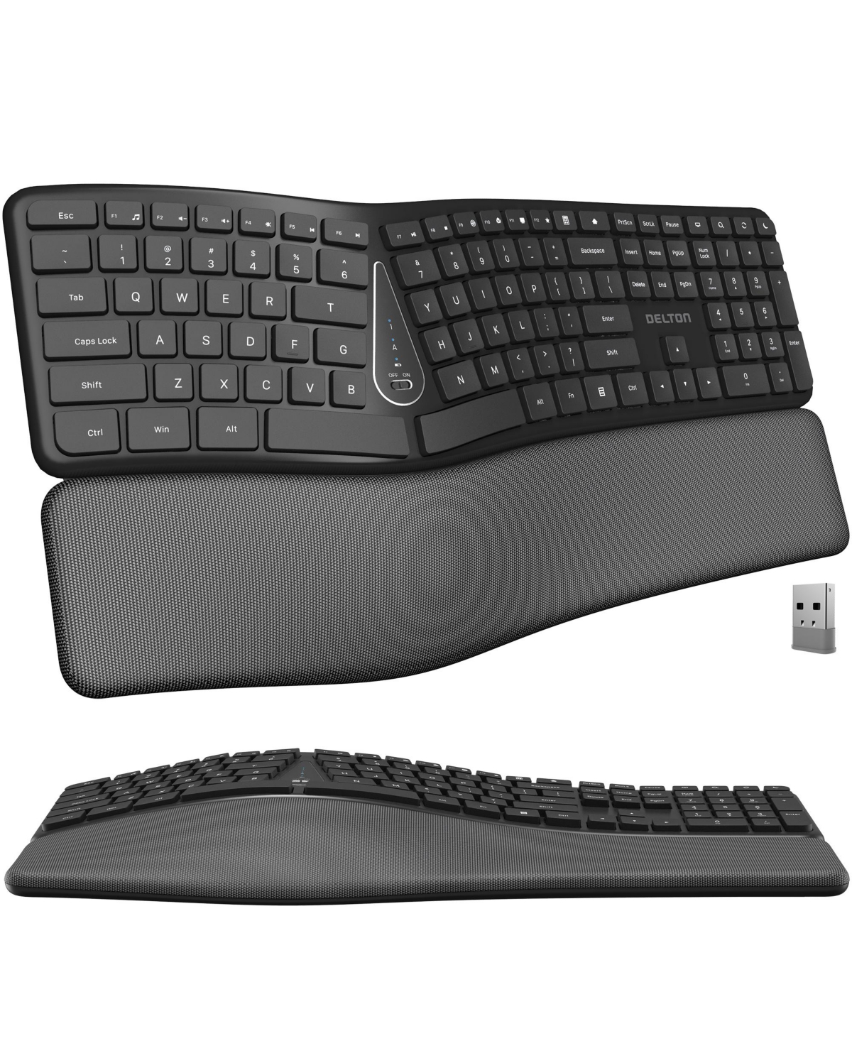 Click here for Delton KB250 Ergonomic Wireless Keyboard with Wris... prices
