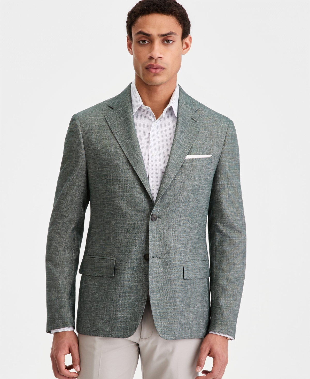 Click here for Calvin Klein Mens Slim-Fit Blazer - Forest Green prices