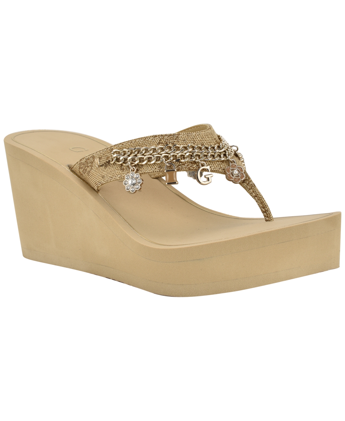 Click here for Guess Womens Sutton Charms Eva Thong Wedge Sandals... prices