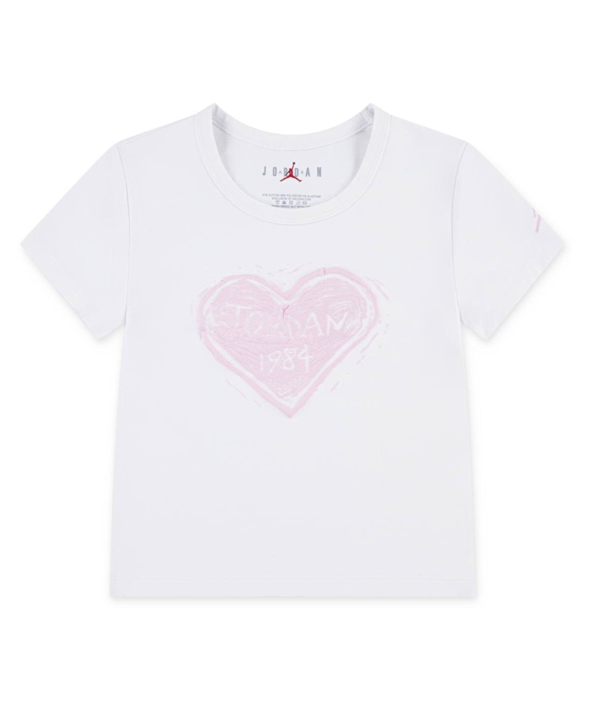 Click here for Jordan Girls 7-16 Tree Etch Crewneck T-Shirt - Whi... prices