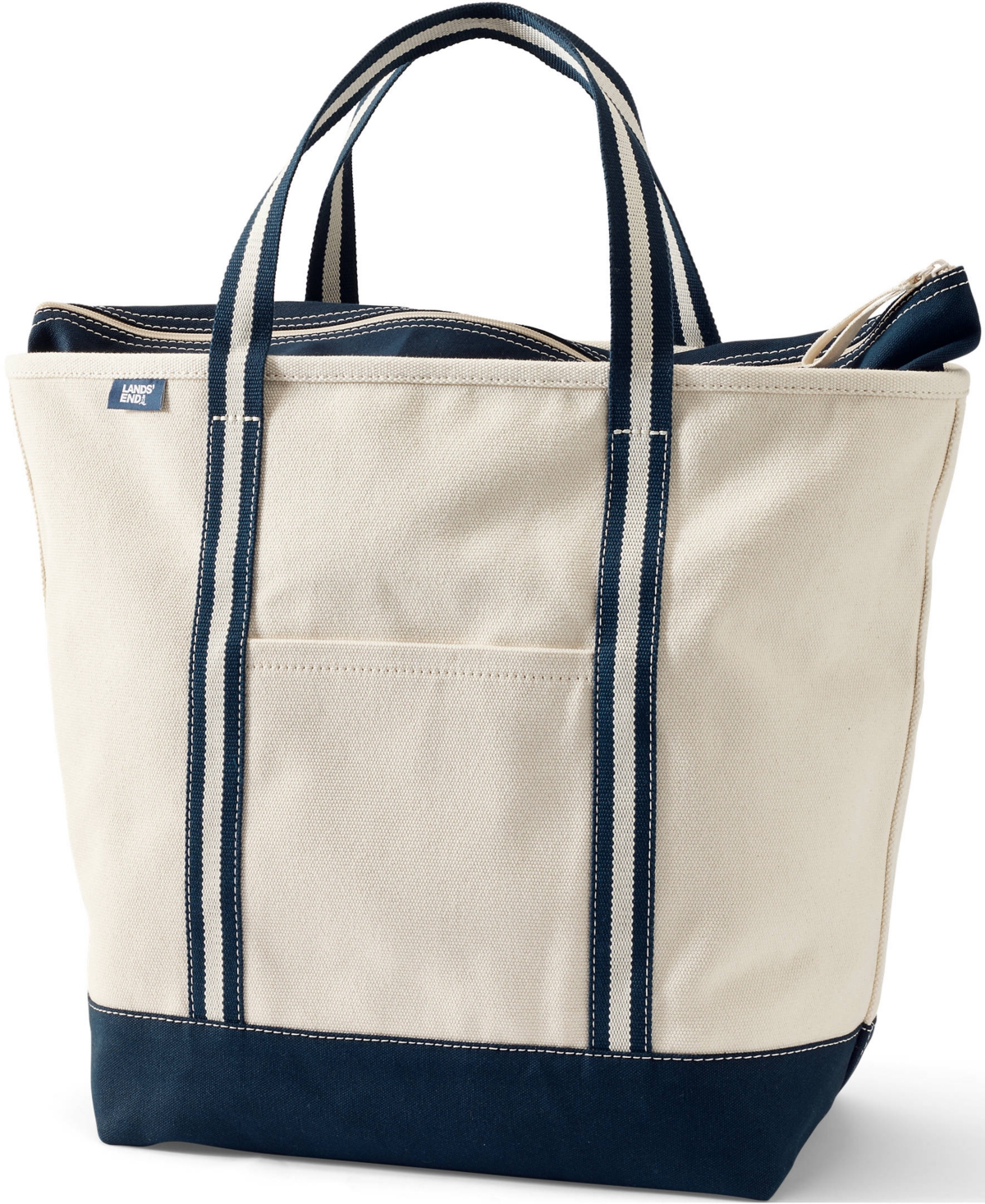 Click here for Lands End Large 5 Pocket Zip Top Canvas Tote Bag -... prices