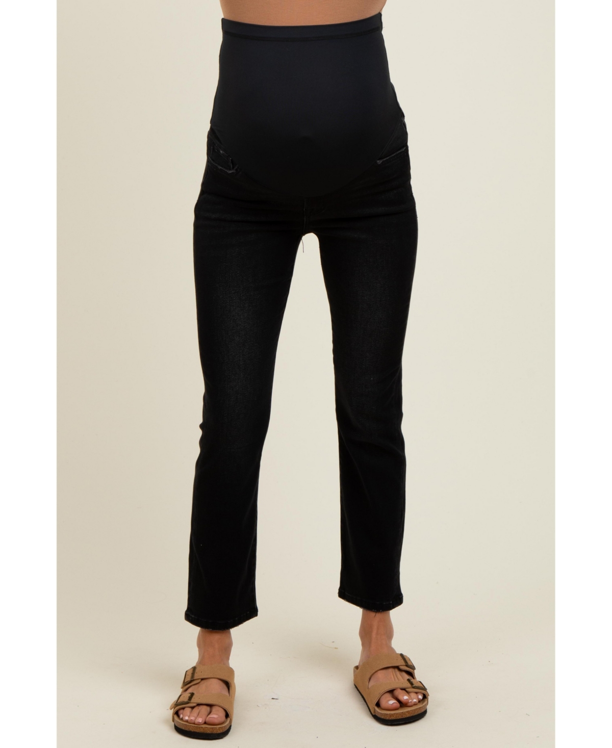 Click here for Pinkblush Maternity Black Ankle Slim Straight Leg... prices