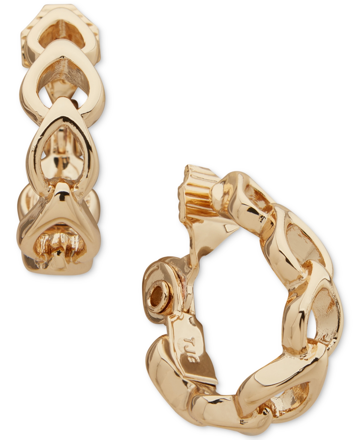 Click here for Anne Klein Gold-Tone Linked Teardrop Hoop Earrings... prices