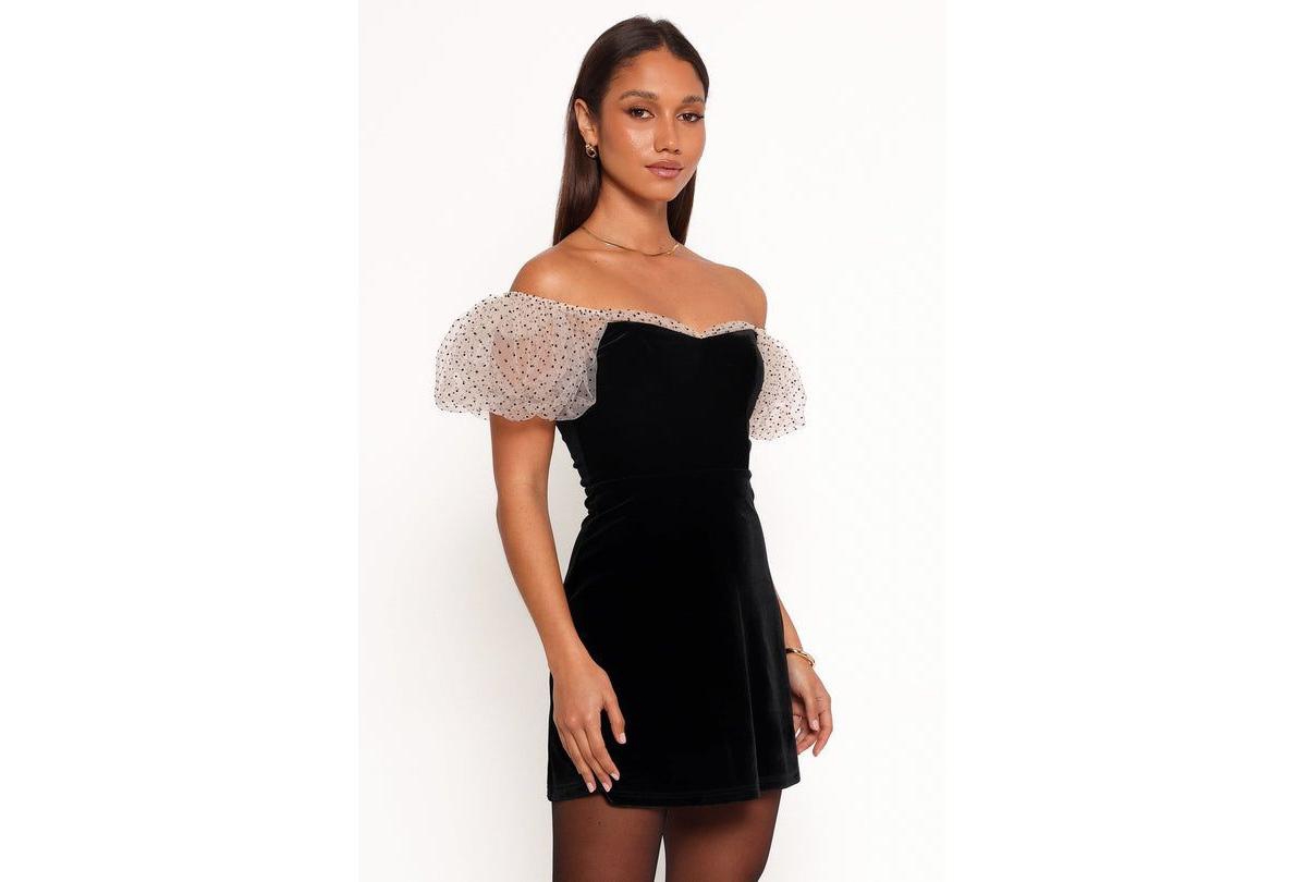 Click here for Petal and Pup Womens Ennette Velvet Mini Dress - B... prices