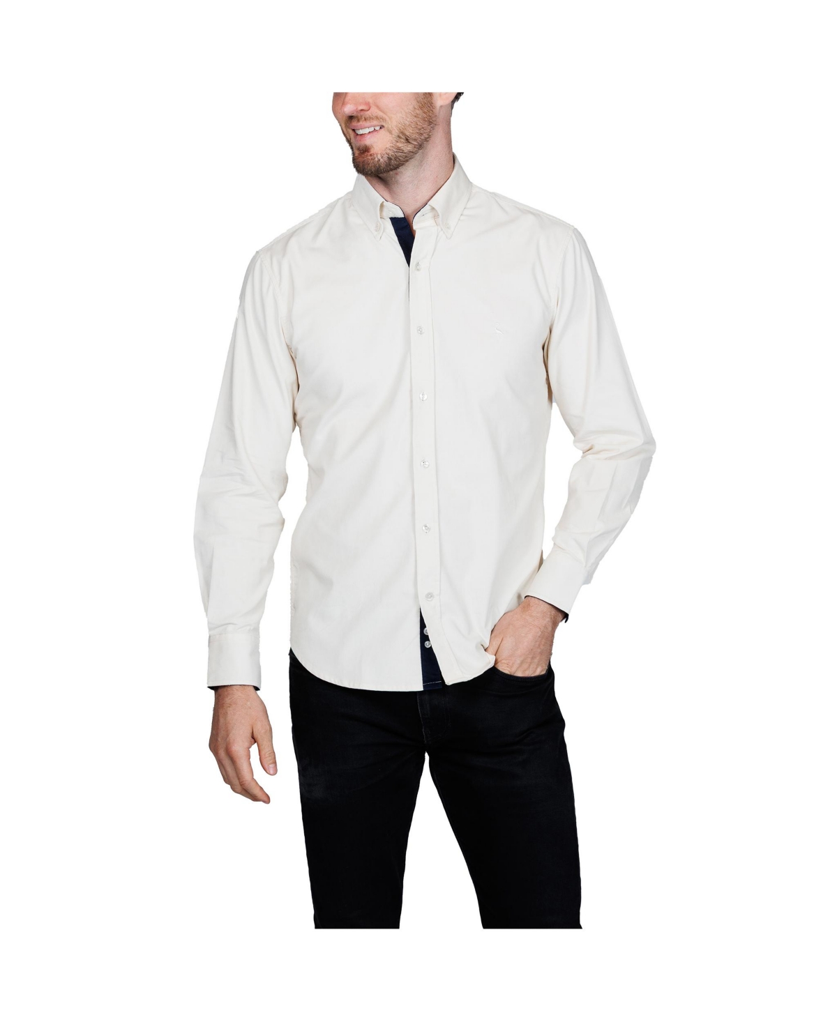 Click here for Tailorbyrd Mens Corduroy Sport Shirt - Cream prices