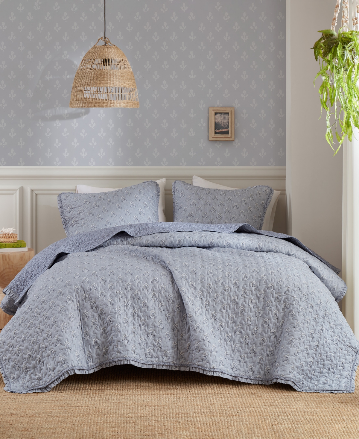 Click here for Madison Park Linwood Ruffle Printed 3-Pc. Quilt Se... prices
