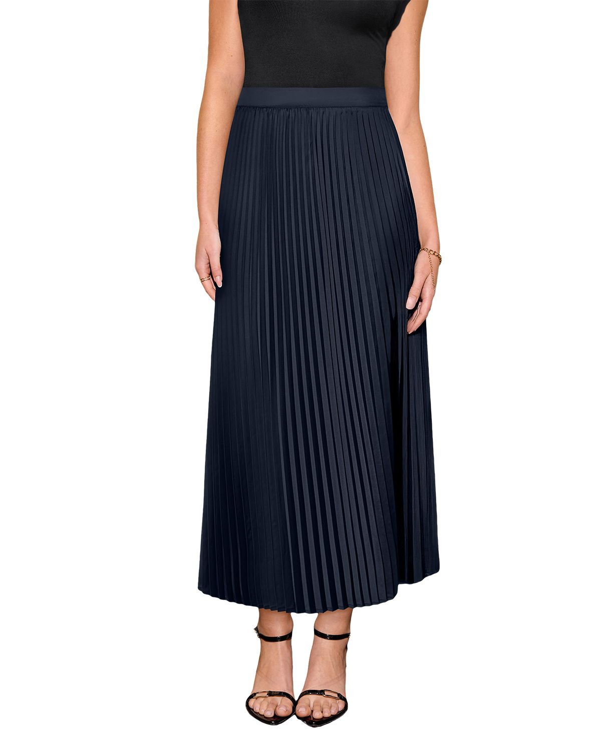 Click here for Cupshe Womens Elegant Pleated Midi Skirt with Side... prices