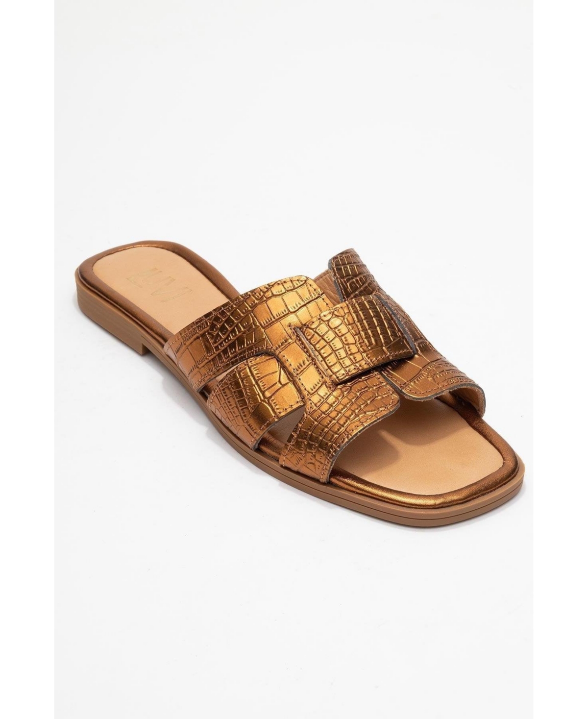 Click here for Forever & Always Shoes Notre Leather Slide Sandal... prices