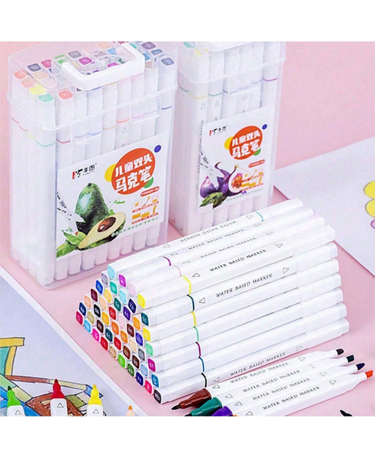 Click here for Htutwoo 36 Colors Ended Watercolor Marker Pens Wit... prices