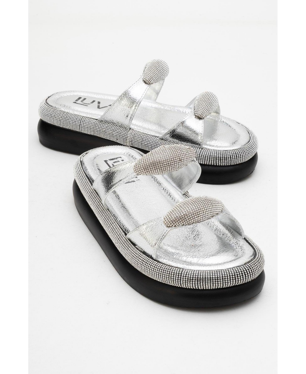 Click here for Prologue Shoes Finery Embellished Platform Slide (... prices