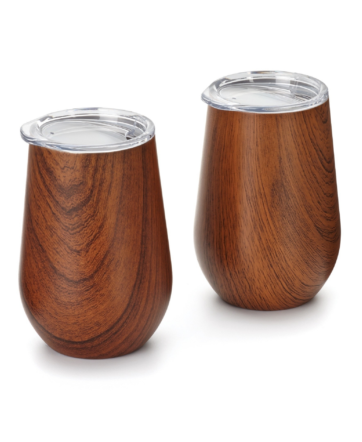 Click here for Outset Wine Tumbler Wood Grain  Set of 2 - Brown prices