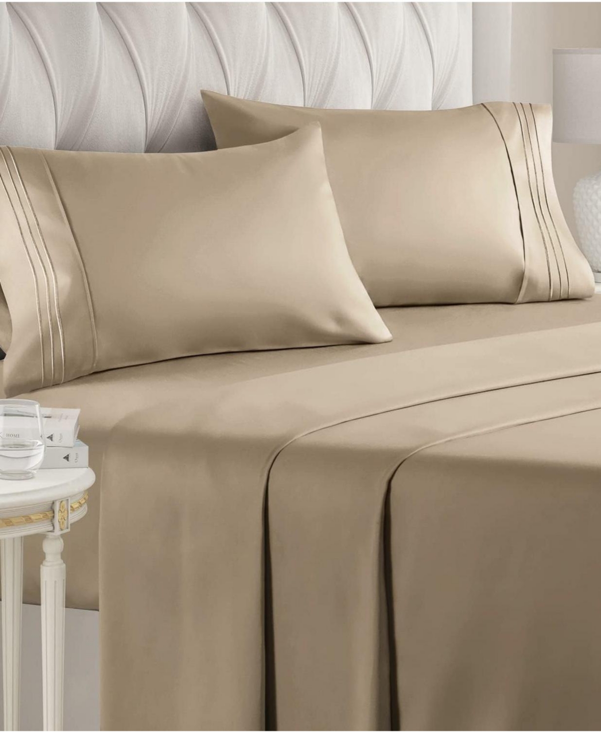 Click here for 4 Piece Microfiber Sheet Set - King - Cream prices